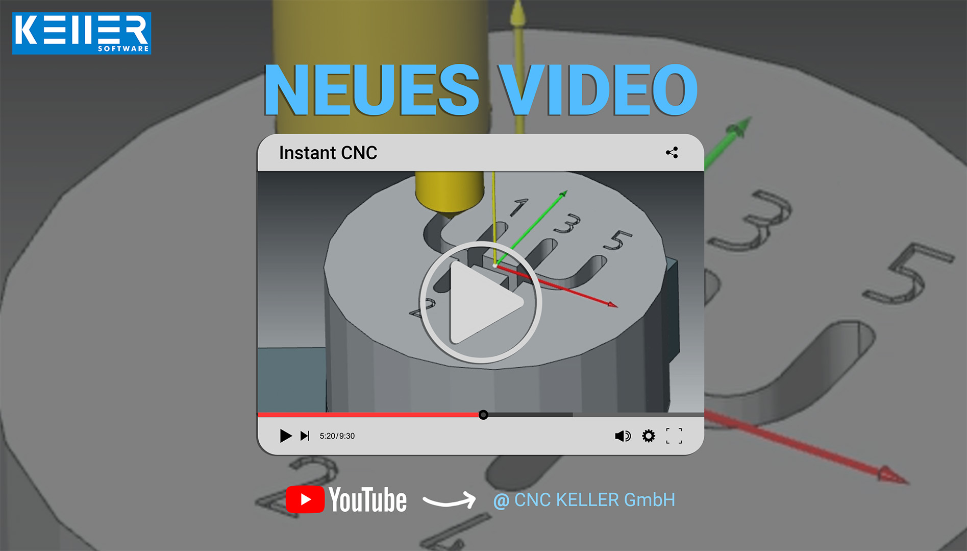 Neues Video auf YouTube: Schalte alle Gänge durch! Gangschaltung im CNC-Fräsen programmieren ...