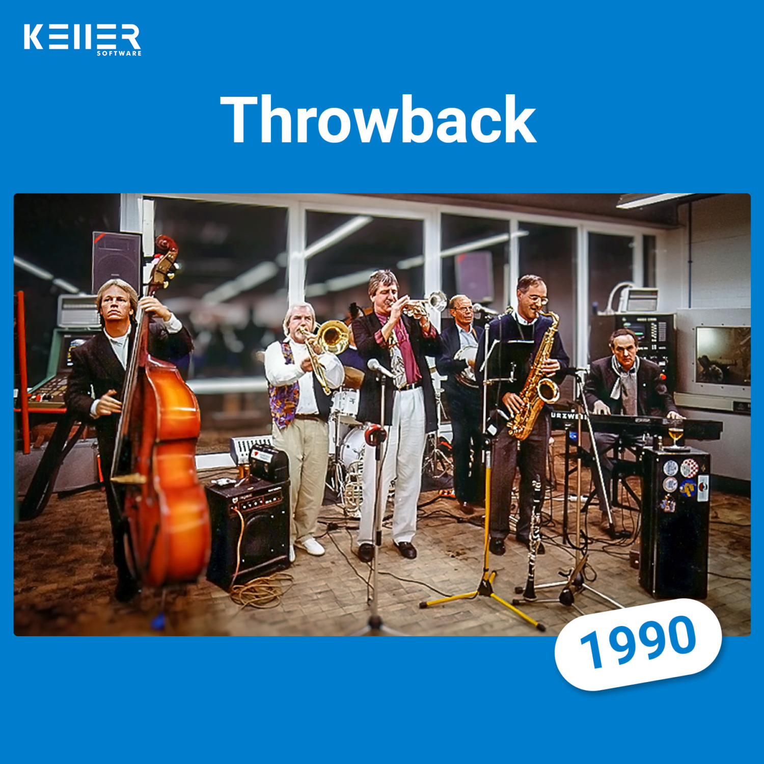 Throwback 1990 - Bandauftritt zwischen CNC-Maschinen - SYMplus™ by KELLER.Software